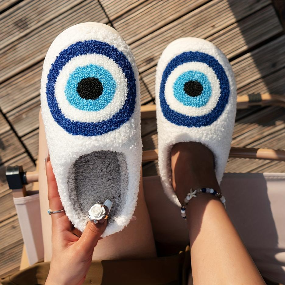 Evil Eye Plush Slippers – Vhailo
