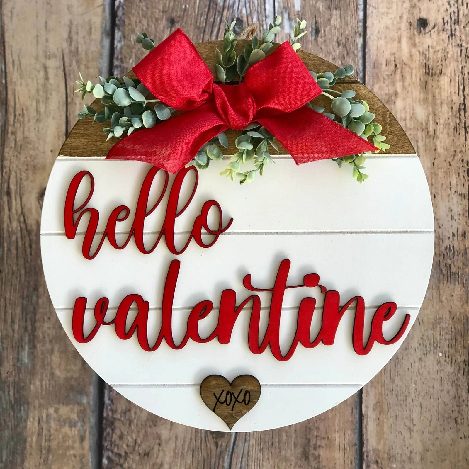Wood Round Door Valentine Signs – Vhail